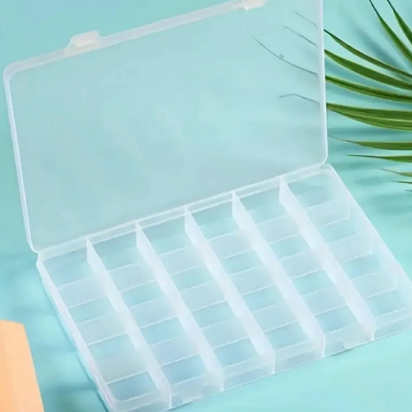 BOUTIQUE | Storage & Organization | New 24 Slot Jewelry Clear Plastic ...